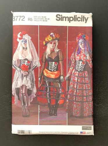 Simplicity Sewing Pattern - UNCUT # 8772 Day of the Dead Costumes | eBay