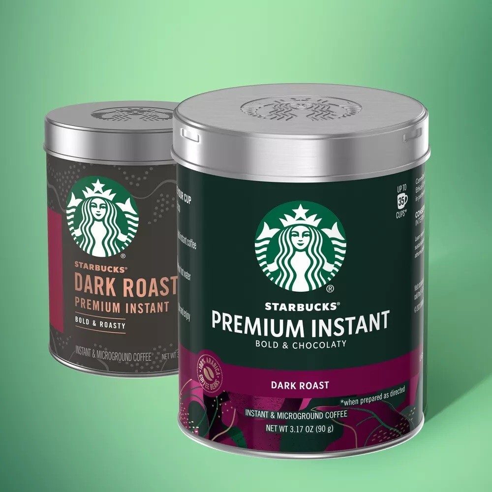 Starbucks Premium Instant DARK Roast Coffee 1 Can 3.17 oz | eBay