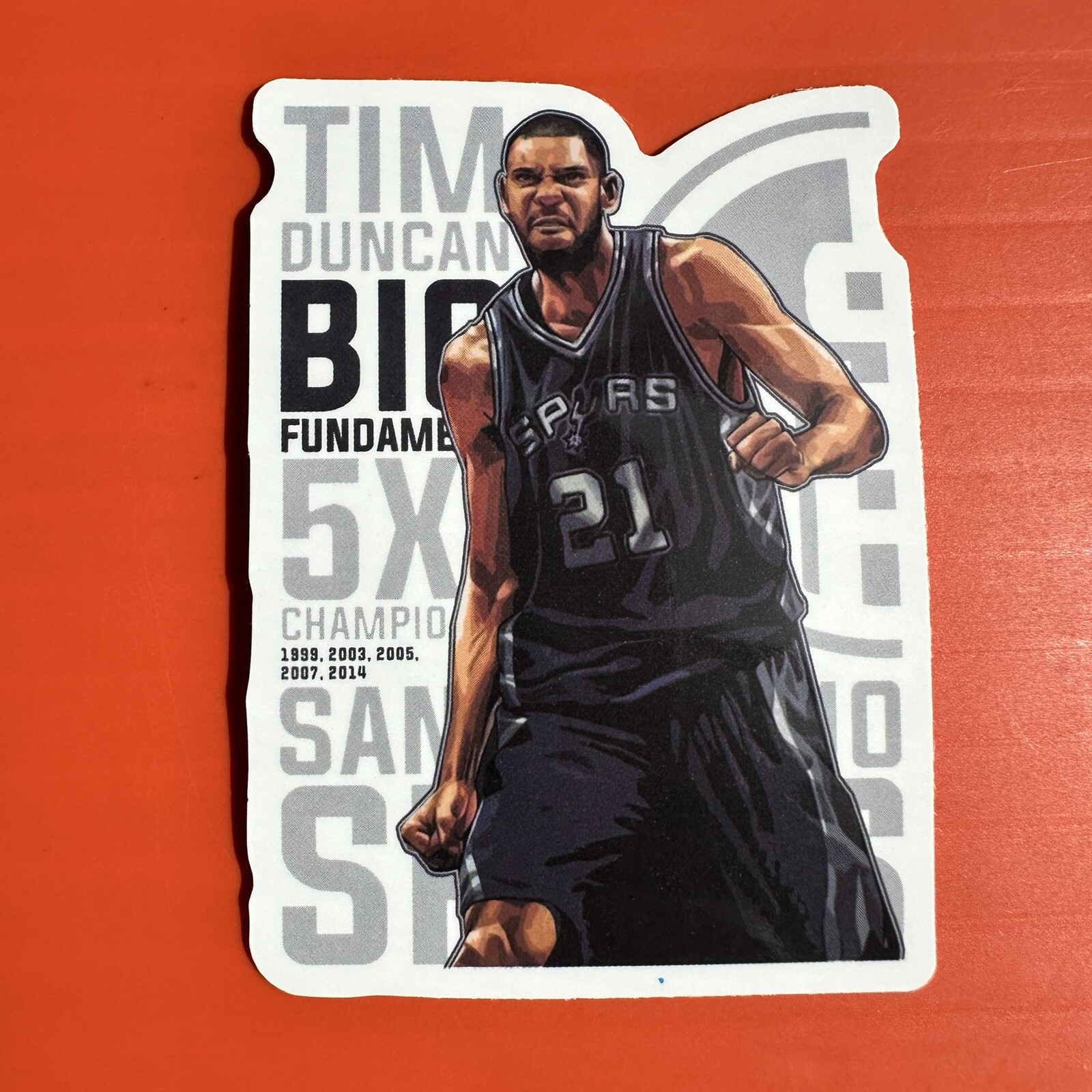 Tim Duncan STICKER San Antonio Spurs NBA Basketball | eBay