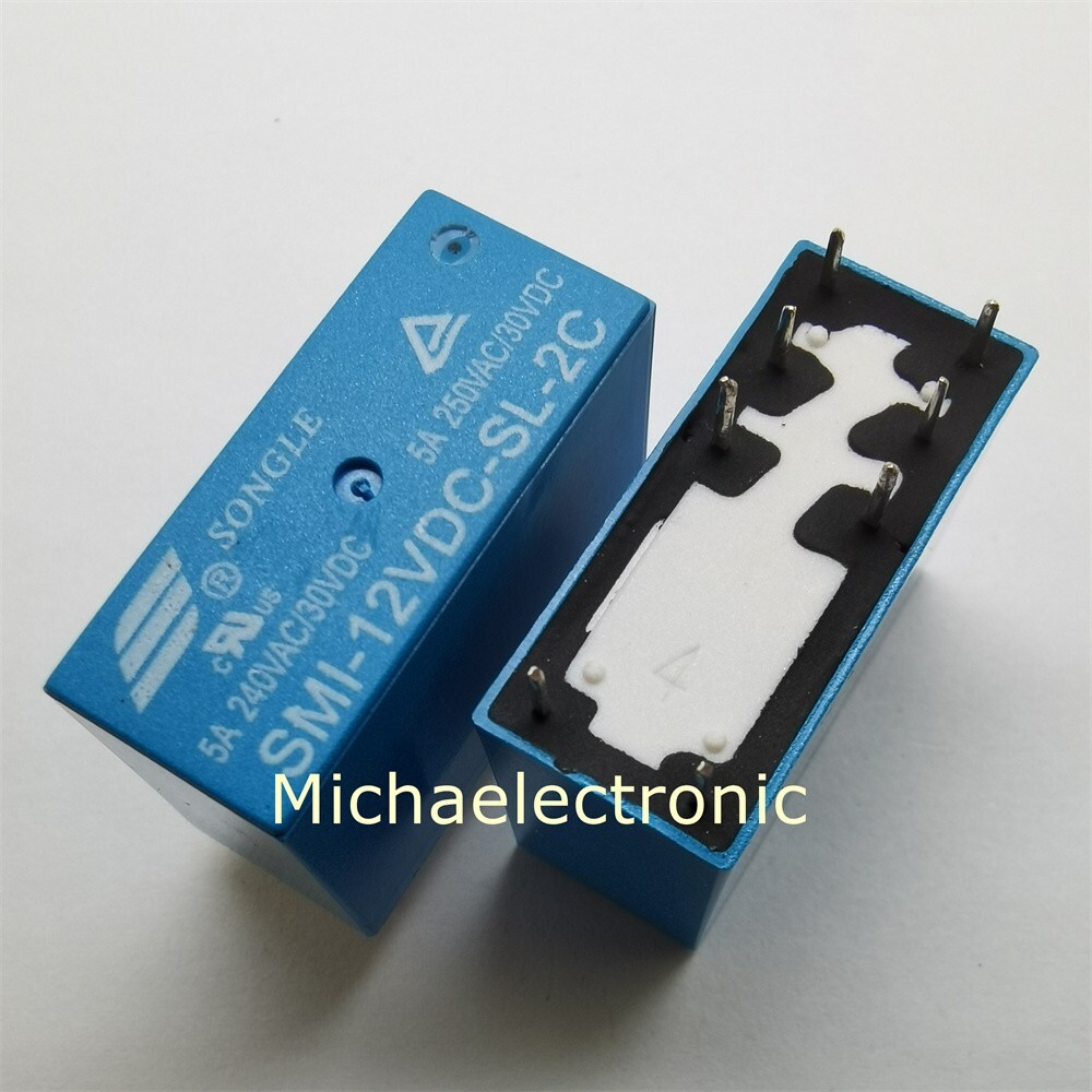 10pcs Power Relay Slim DPDT 12vdc Smi-12vdc-sl-2c SONGLE for sale ...
