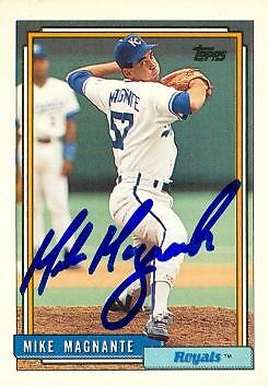 Mike Magnante autographed Baseball Card (Royals) 1992 Topps Rookie #597 ...