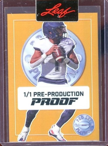 2024 Leaf Pro Set Metal Platinum Proof Prismatic Gold Ta'Quan Roberson ...
