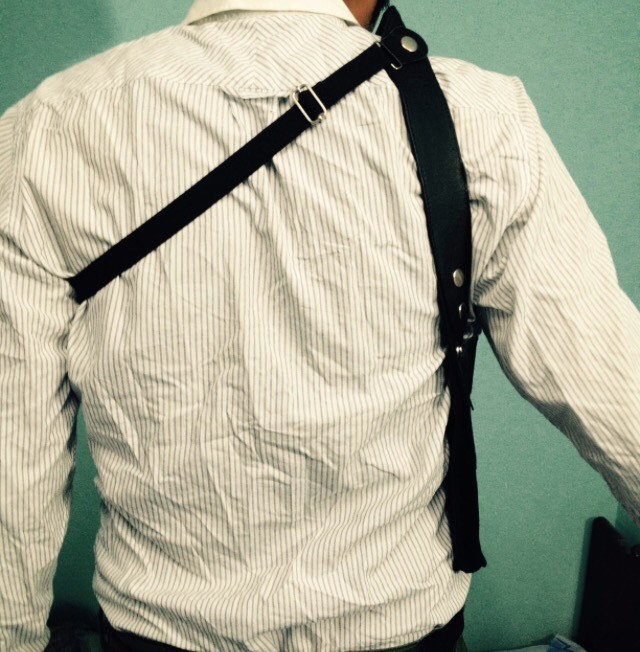 Genuine Leather Shoulder Holster Wallet Security Money Body Belt Anti ...