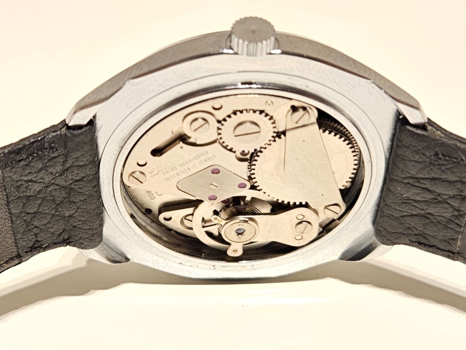VINTAGE RARE MEN'S SWISS MECHANICAL WATCH "SPENDID"WITH BLUE DIAL AND ...