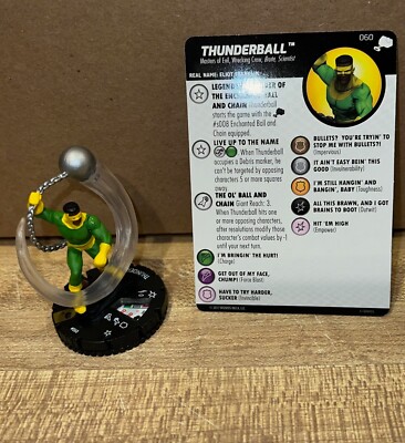 HEROCLIX THE MIGHTY THOR SET - #060 THUNDERBALL FIGURE w/ CARD - SUPER ...