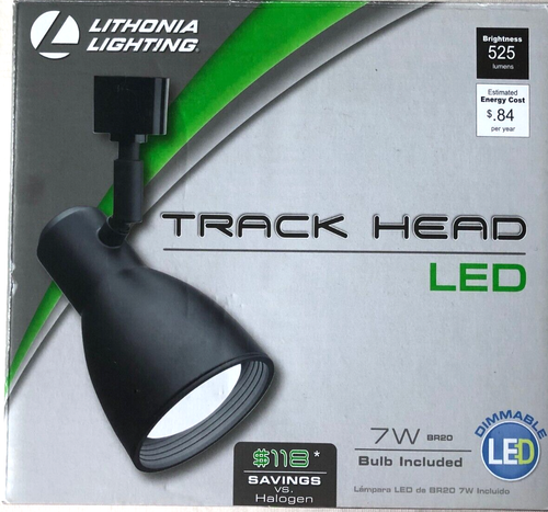 Lithonia Lighting 1-Light Black LED Track Lighting Step Baffle Matte ...