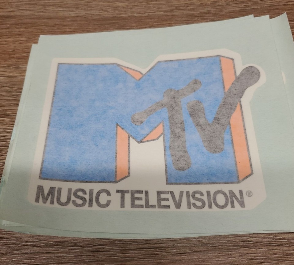 New MTV Vinyl Sticker Music Television 80's 90's 4" X 5.25" Blue/Orange ...