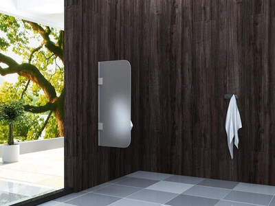 Glas Urinal Trennwand FROST 90x40cm Schamwand Pissoir Urinalwand WC ...