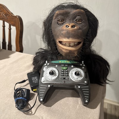 WowWee Alive Chimpanzee Animatronic Prop 2005 Sharper Image Remote Rare ...