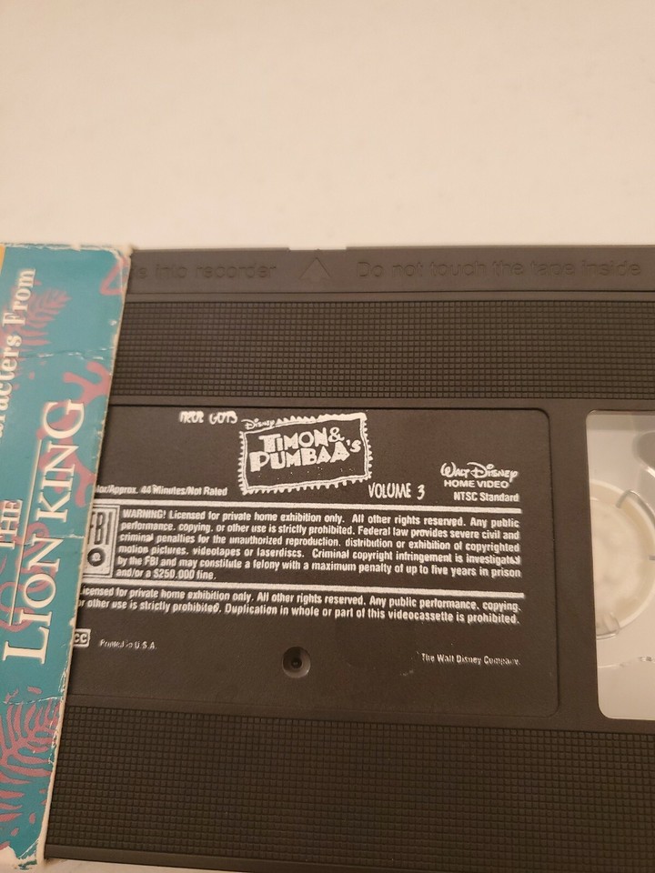 Timon & Pumba's Wild Adventures Volume 3: True Guts VHS the lion king ...