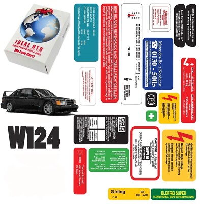 Decal Sticker For All Model Engines For Mercedes W124 S124 C124 R124 ...