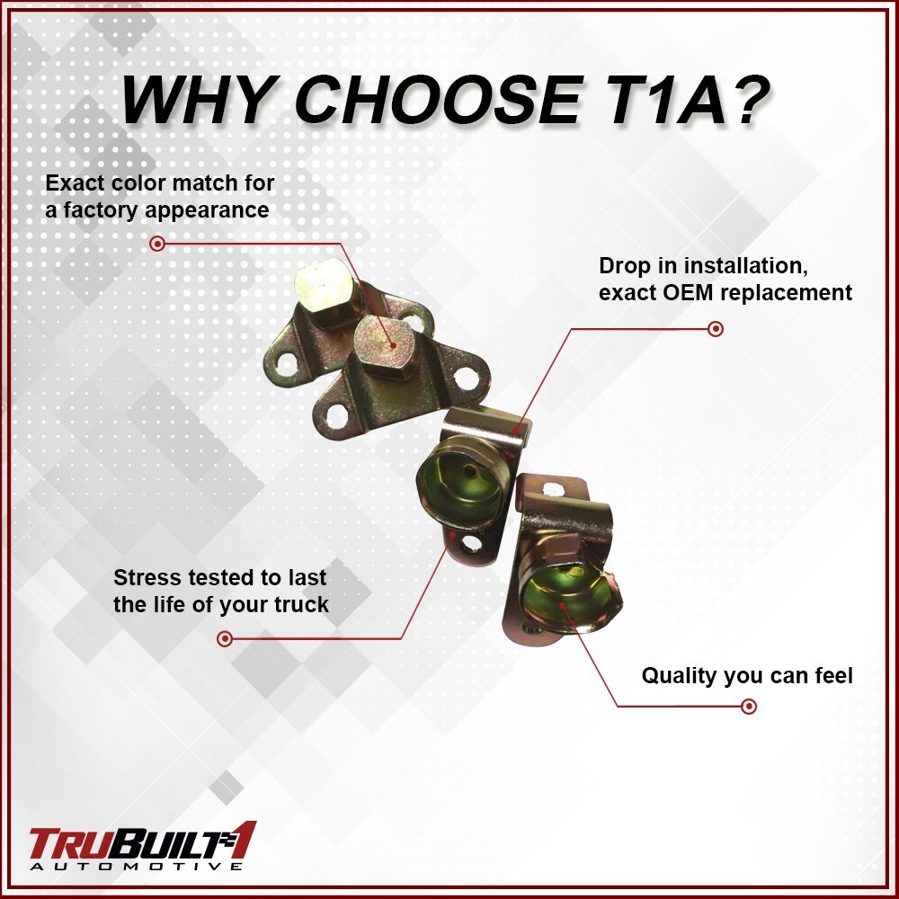 T1A Tailgate Hinge Kit Replacement for 1999-2006 Chevy Silverado and ...