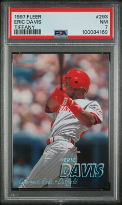 1997 FLEER TIFFANY PARALLEL #293 ERIC DAVIS REDS SP /200 PSA 7 NEAR ...