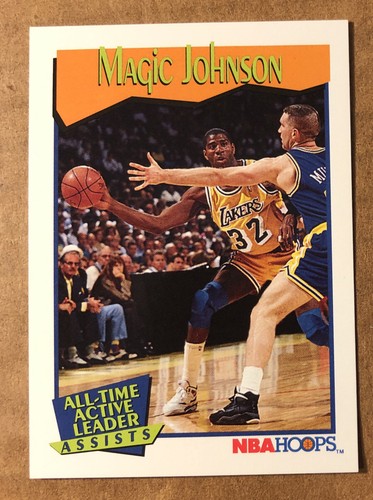 Magic Johnson 1991-92 NBA Hoops All-Time Card #525, MINT (BIGJ’S) LA ...