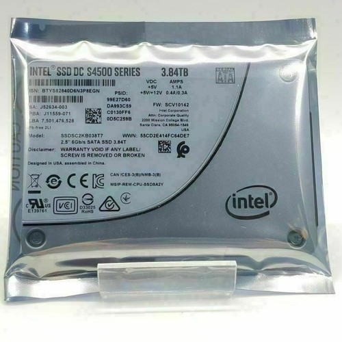 3.84TB Intel S4500 DC Series SSD 2.5 inch SATA Solid State Drive ...