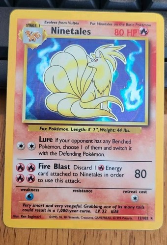 Pokémon TCG Ninetales Base Set 12/102 Holo Rare | eBay