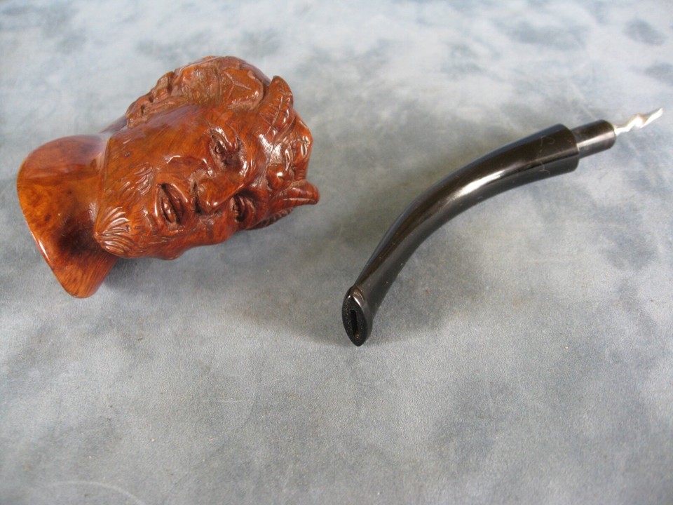 Well carved nicely restored vintage Devil/Mephisto figural Old Briar ...