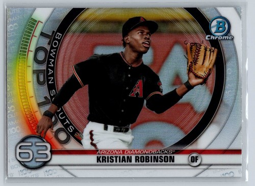 2020 Bowman Chrome Kristian Robinson Rookie Scouts Top 100 Diamondbacks ...