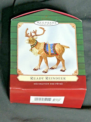 Hallmark Keepsake Ready Reindeer Christmas Ornament 2001 Santa Xmas | eBay