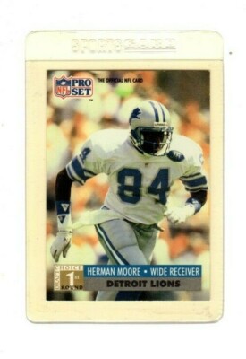 1991 NFL PRO SET Rookie card "HERMAN MOORE" Lions #739 - NM-MINT | eBay