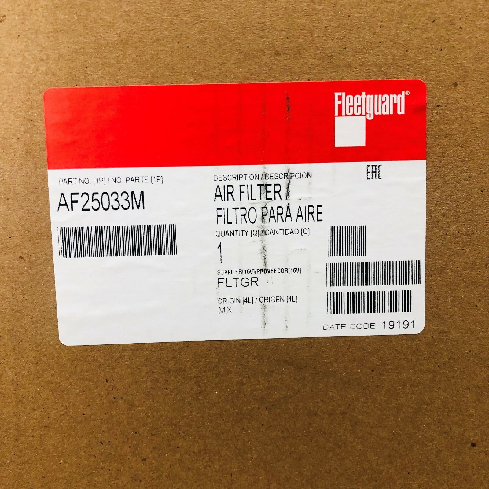 FLEETGUARD AF25033M AIR FILTER / P533235, CA7466, LAF1953, RS3530 ...