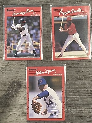 (3) 90 donruss baseball rare error cards lot! SUPER RARE! Ozzie, Nolan ...