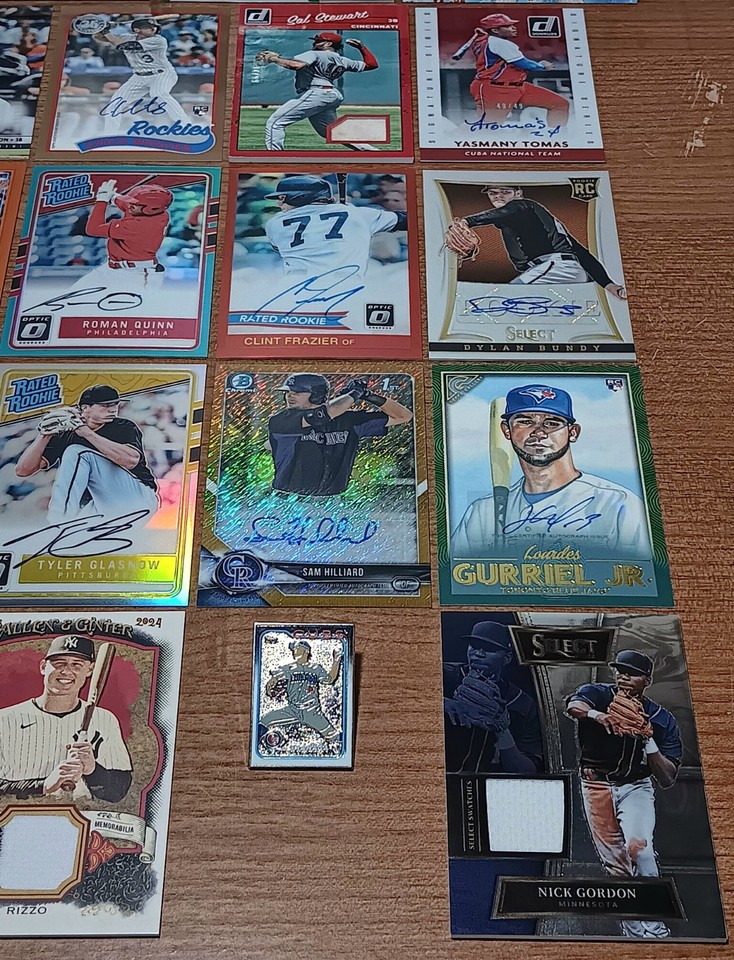 Autographs & Game Used Card Lot - 22 Cards + 24 Topps Update Pin | eBay