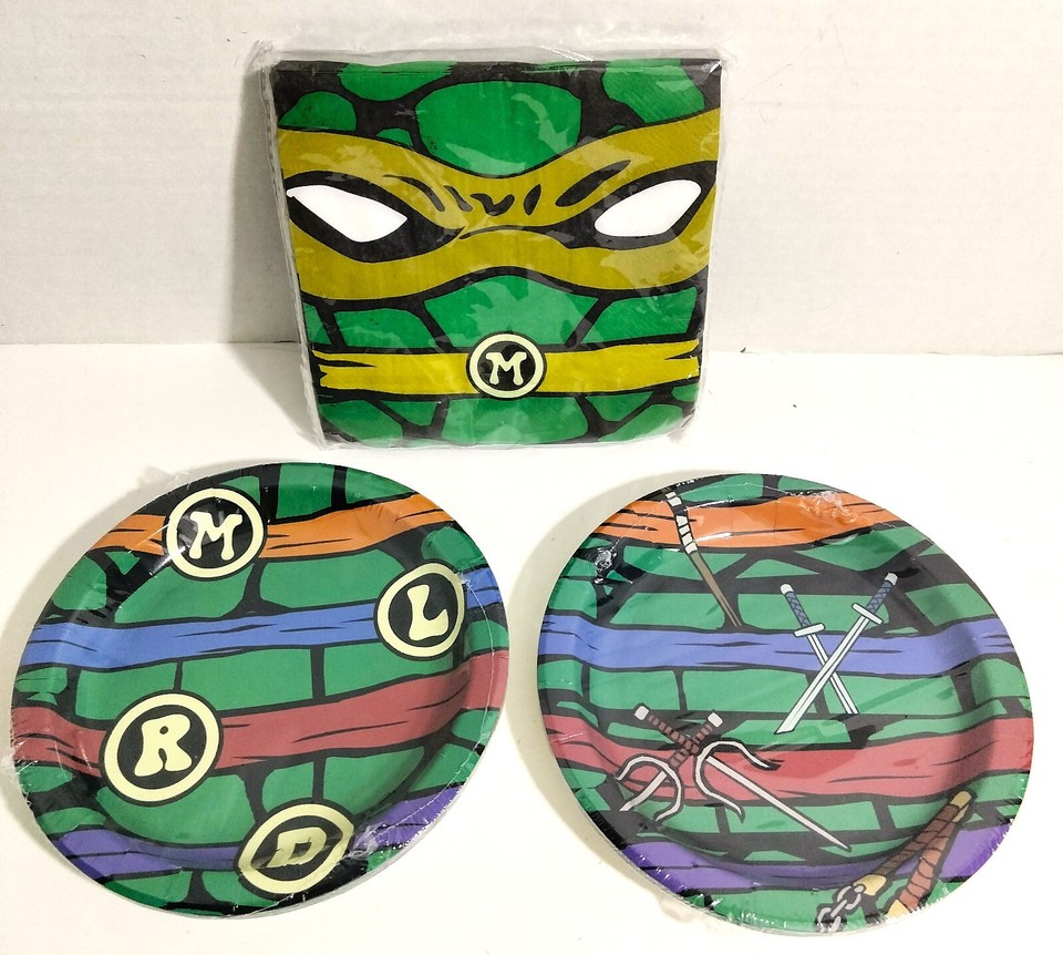 Teenage Mutant Ninja Turtles Party Set 40 Paper Plates 40 Napkins NEW ...