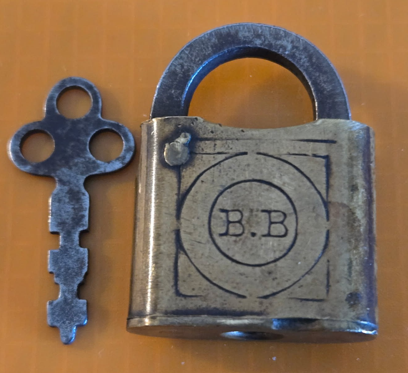 Vintage B&B Mini Brass Padlock & Key ~ Free S/H | eBay