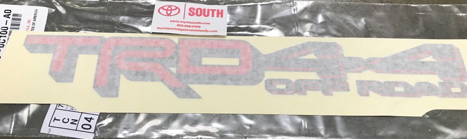 2022 Tundra TRD 4X4 Off-Road Decal Black Red Genuine OEM 75996-0C100-A0 ...