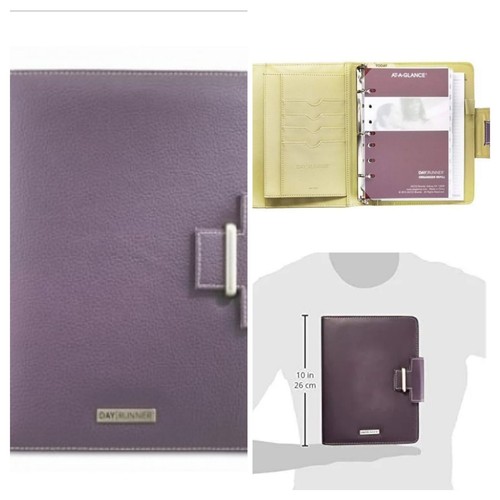 Day Runner Planner Organizer ︎Eggplant ︎Card Holder ︎Calendar ︎Contract ...