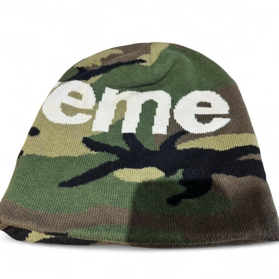 Supreme Woodland Camouflage Logo Beanie Hat | eBay UK