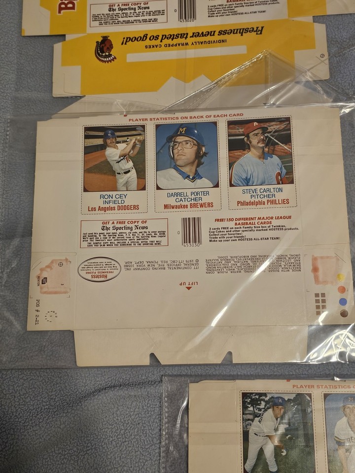 LOT 5 HOSTESS 1970S BOX TWINKIES KING DONS BIG WHEELS ROBIN YOUNT STEVE ...