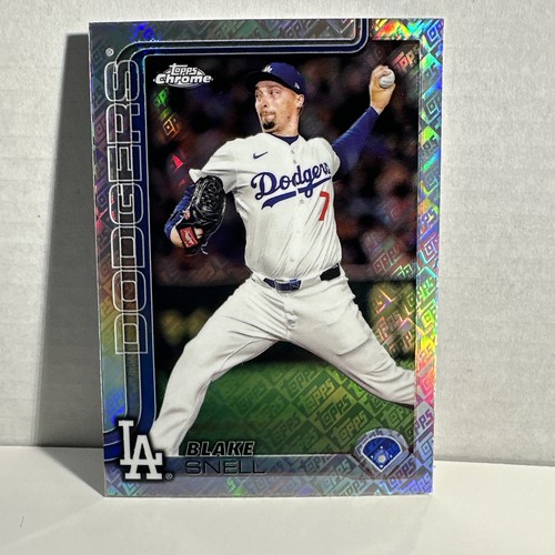 Blake Snell 2025 Topps Chrome -Topps Logo Refractor #175 Dodgers | eBay
