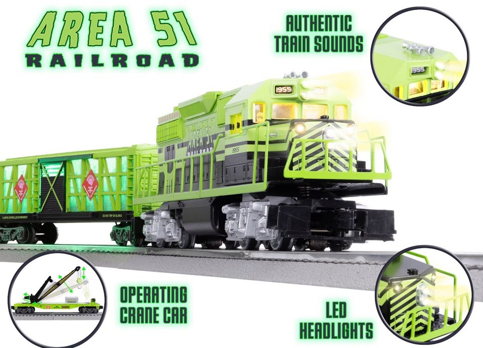LIONEL LIONCHIEF AREA 51 ALIEN UFO DIESEL TRAIN SET 2523010! O GAUGE ...