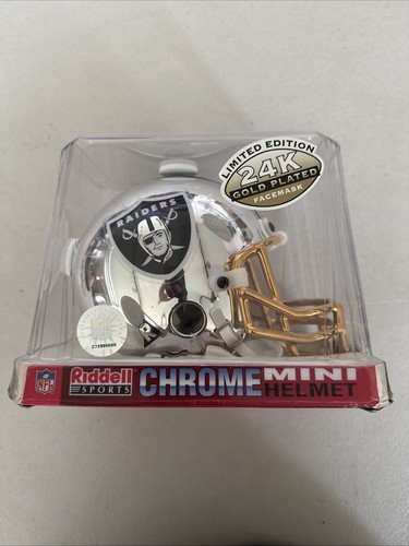 RARE Limited Edition OAKLAND RAIDERS - Mini Helmet 24K Gold Mask And ...