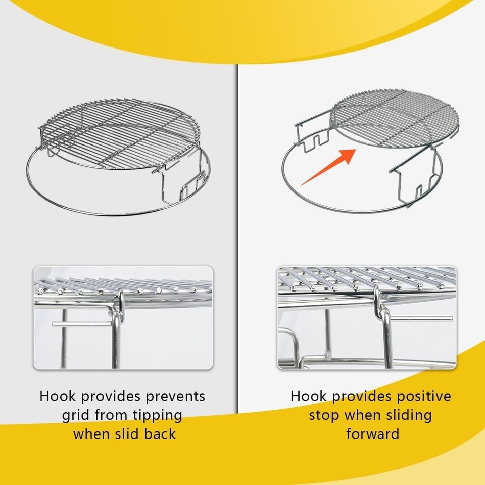 *DMG* Replacement Grill Rack Set for XL Big Green Egg Style Ceramic ...