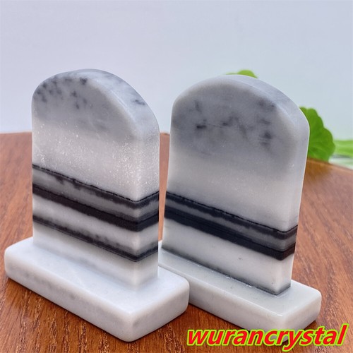 Natural Tai chi stone Quartz Crystal Tombstone skull Reiki Healing gift ...