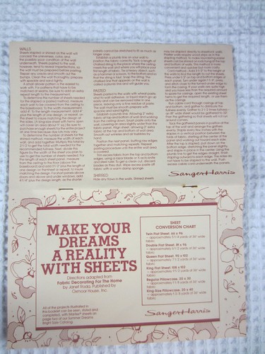 1970s Sanger Harris dept store Decorating Ideas with Sheets pamphlet | eBay
