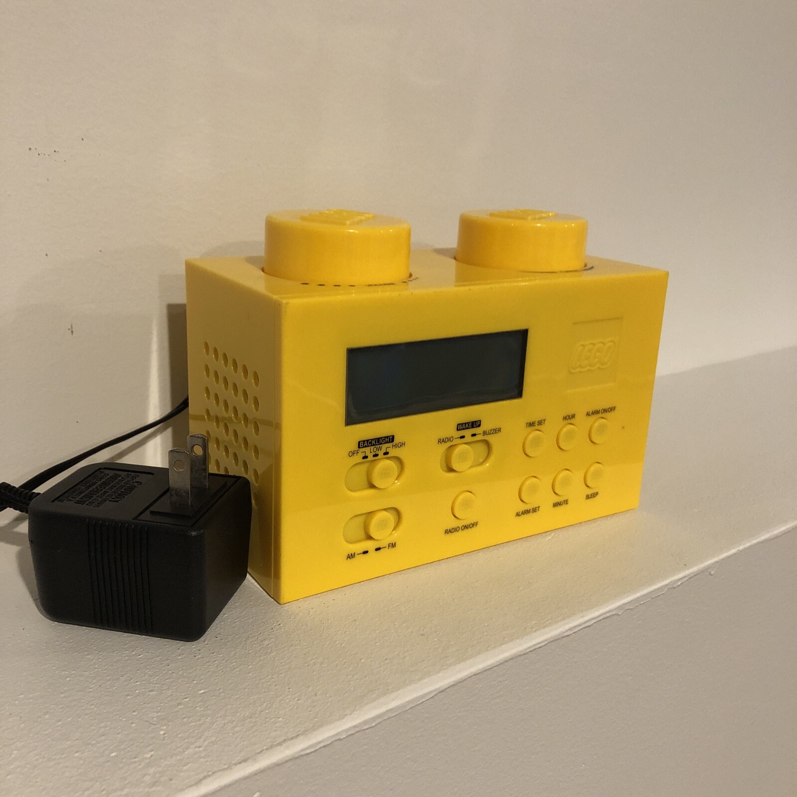 Lego Digital Alarm Clock AM/FM Radio LG11012 Yellow Brick | eBay