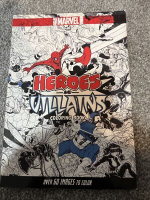 Marvel HEROES & VILLAINS Coloring Book (2016) | eBay