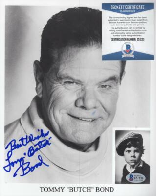 TOMMY "BUTCH" BOND OUR GANG SIGNED 8X10 PHOTO BSA Z51220 | eBay