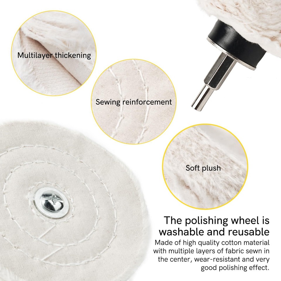 Unicaravan Aluminum Wheel Polishing Kit for Drill Buffing Wheel for Car ...