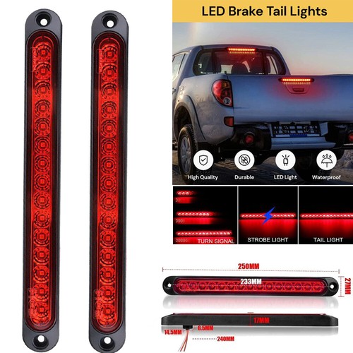 2pcs Tail Lights Third Brake Indicator Reverse RV Trailer Lights UTE ...