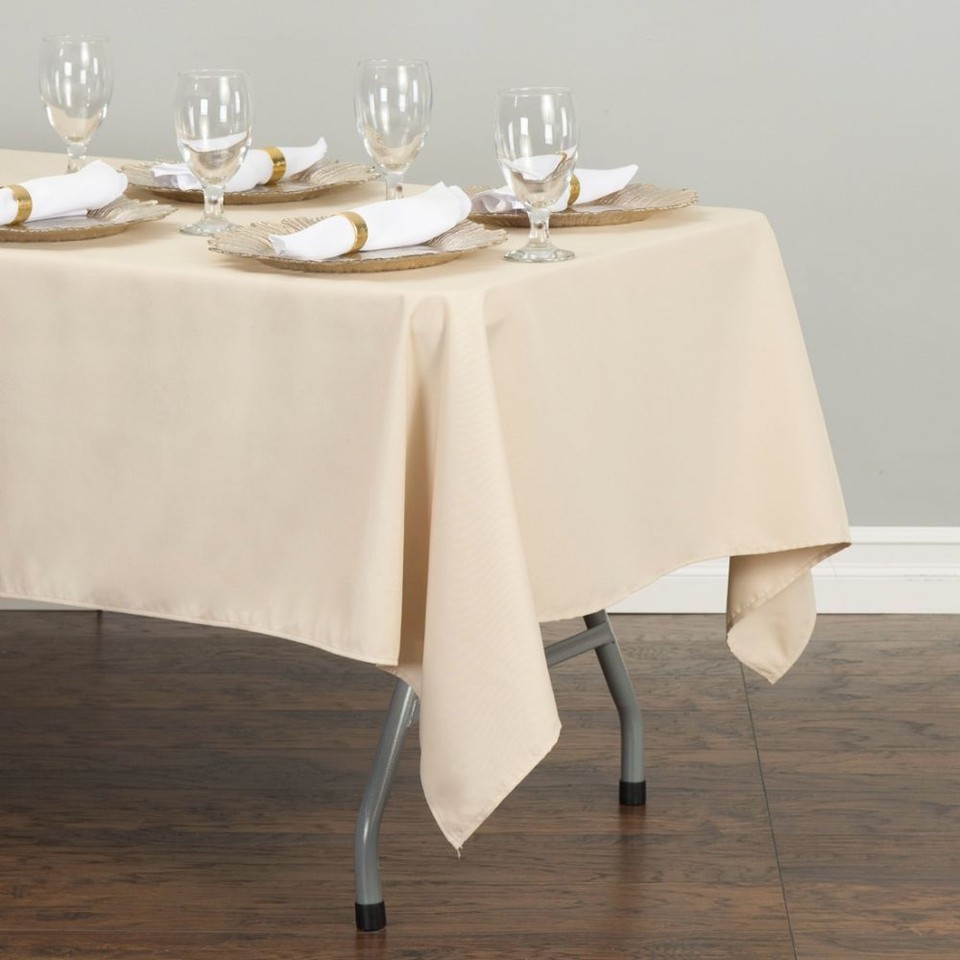 LinenTablecloth 60 x 102 in Rectangular Polyester Tablecloth Wedding ...