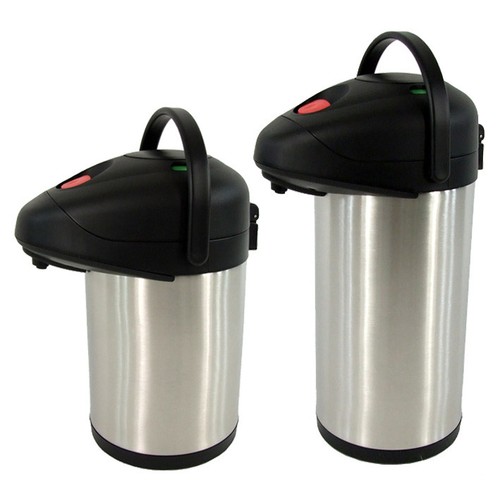 Airpot Stainless Steel Vacuum Flask Thermos Insulated Pump Pot Hot Cold ...