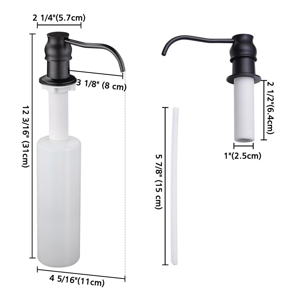 Aquaterior Built In Soap Dispensers Liquid Lotion Pump 400ml ORB ...