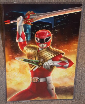 Power Rangers Red Ranger Glossy Art Print 11 x 17 In Hard Plastic ...