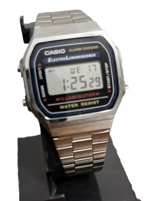Casio Men's Watch Digital Dial Stainless Steel Bracelet A168W-1 new in box | eBay