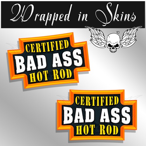 HOT ROD Stickers Certified Bad Ass Decals Funny Bumper Tool Box ...